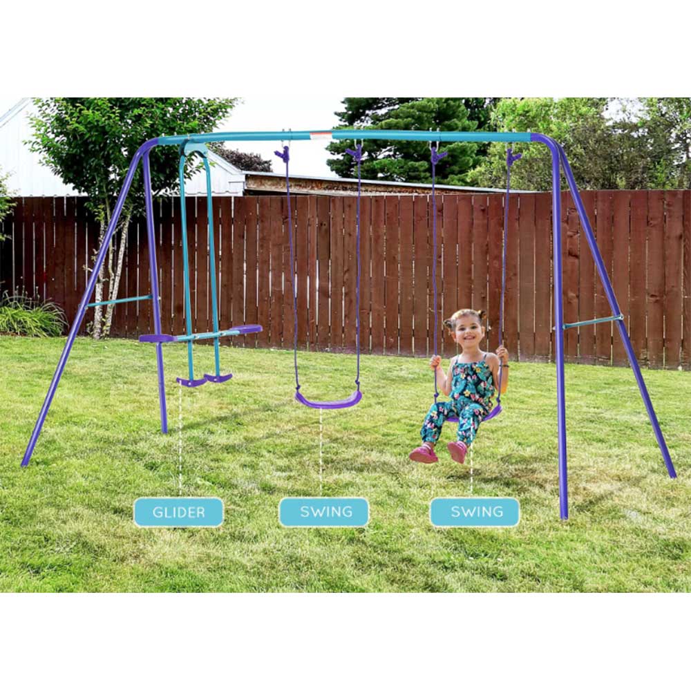 Kids Garden Swing Set with Glider | Kidaroos