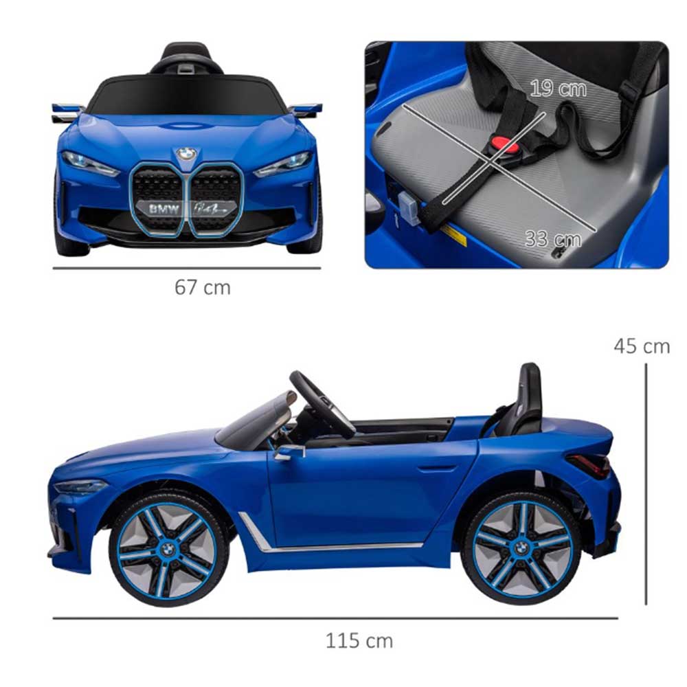 Kids BMW Blue i4 Ride-On Car | Kidaroos