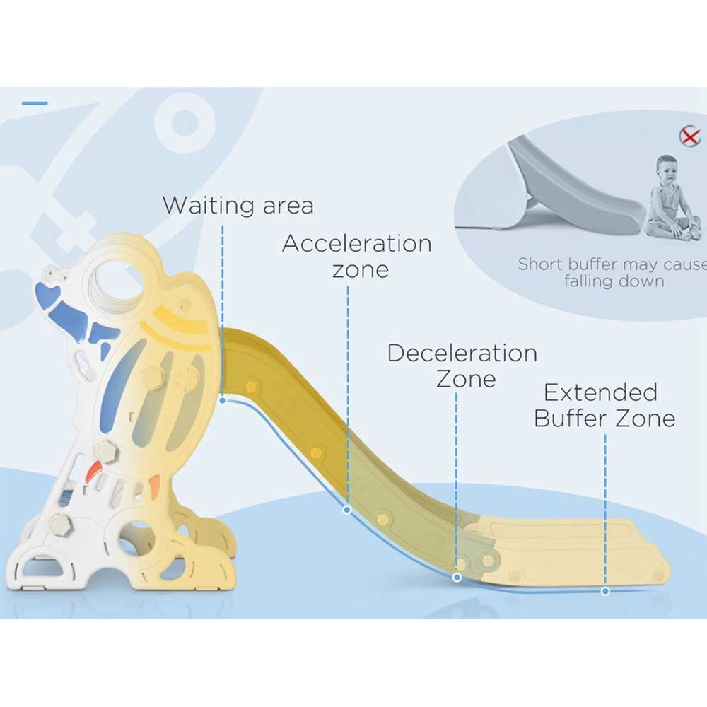 Kids Blue Slide Rocket Shaped | Kidaroos